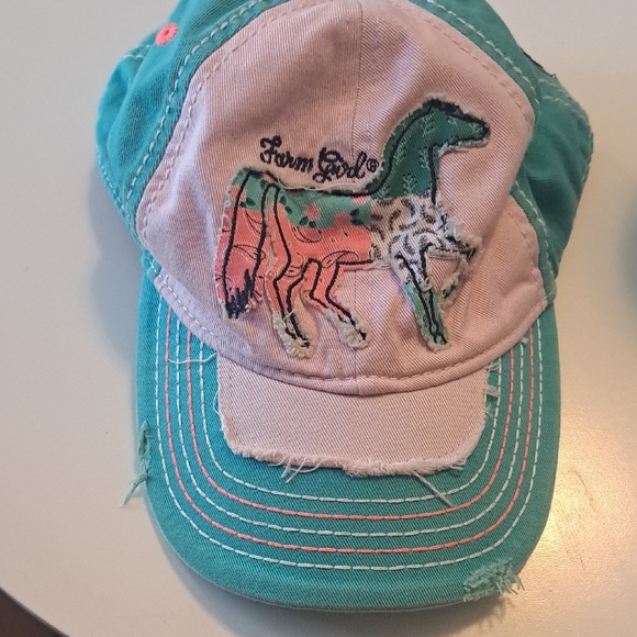 Farm Girl | Accessories | Farm Girl Brand Embroidered Horse Hat Teal ...